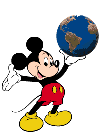 Mickey Mouse planete - image animée GIF
